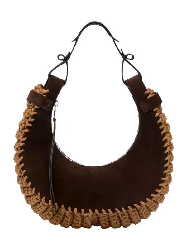 Moschino Crescent Shoulder Bag - Brown