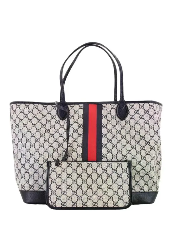 Gucci Ophidia Open Shopping Gg Coated Canvas Large Tote Bag - Brown