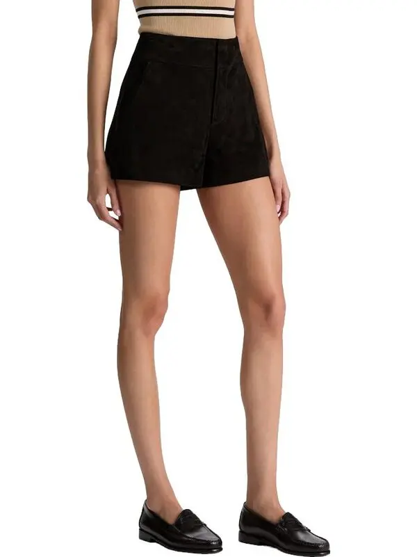 Alice + Olivia Cady Suede Short - Black