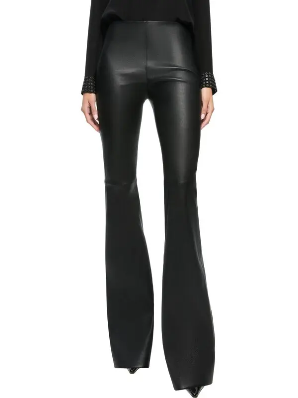 Alice + Olivia Rmp Leather Pant - Black