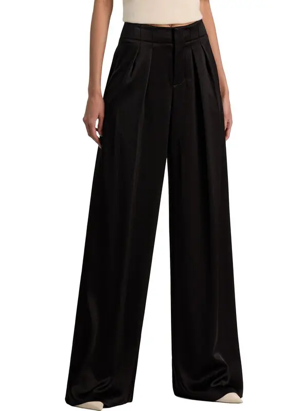 Alice + Olivia Eloise Wide Leg Pant - Black