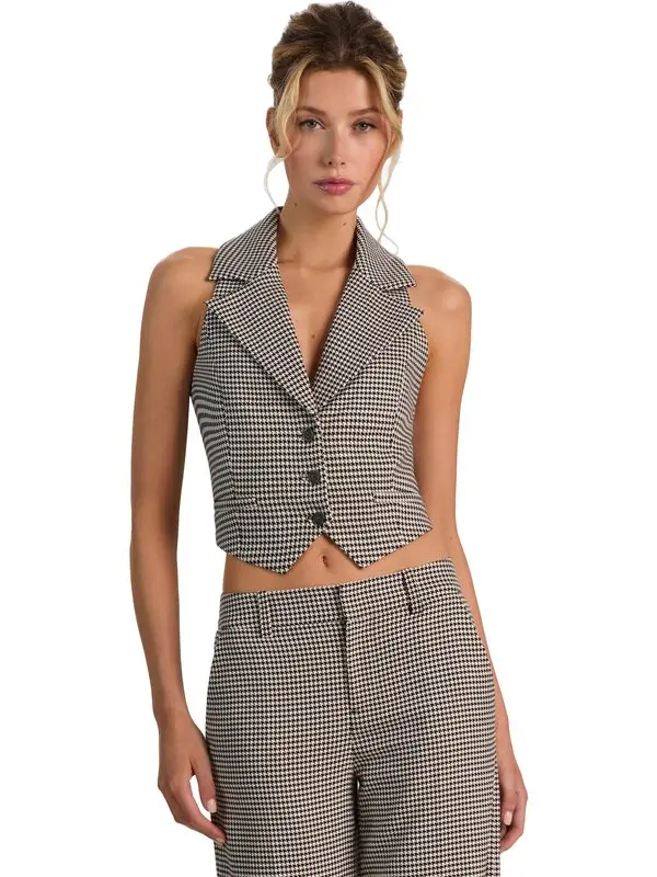 Alice + Olivia Donna Vest - Black/multi
