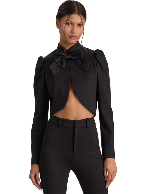 Alice + Olivia Ilaria Cropped Jacket - Black