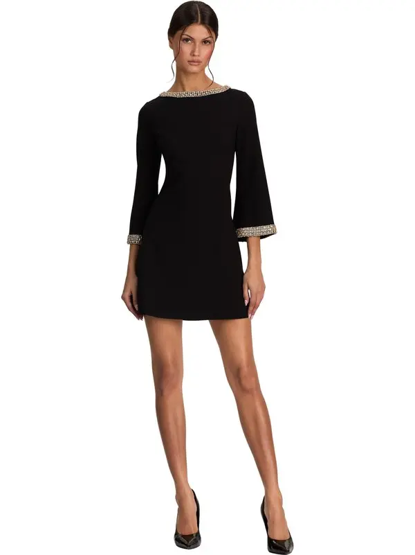 Alice + Olivia Mailynn Embellished Mini Dress - Black