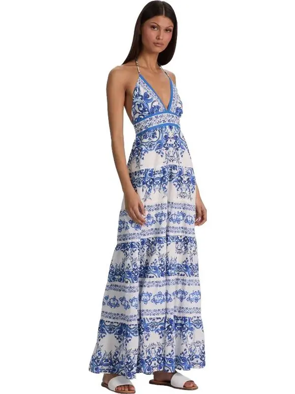 Alice + Olivia Karolina Tiered Maxi Dress - Solstice