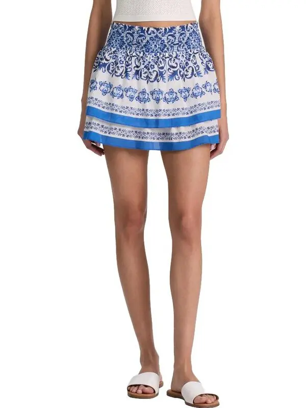 Alice + Olivia Bethie Ruffle Mini Skort - Solstice