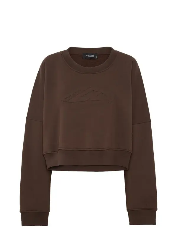 Dsquared2 Relax Fit Crewneck Icon New Generation Sweatshirt - Brown