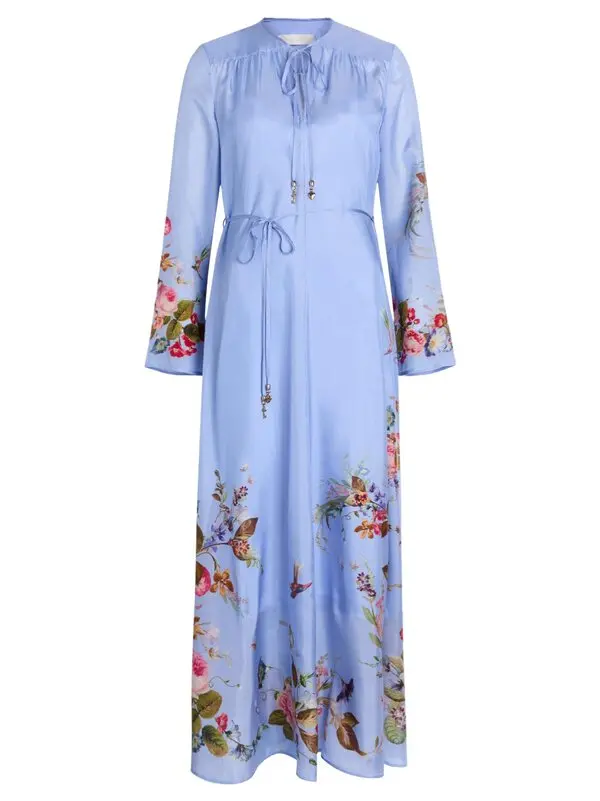 Zimmermann Floral Print Dress - Blue