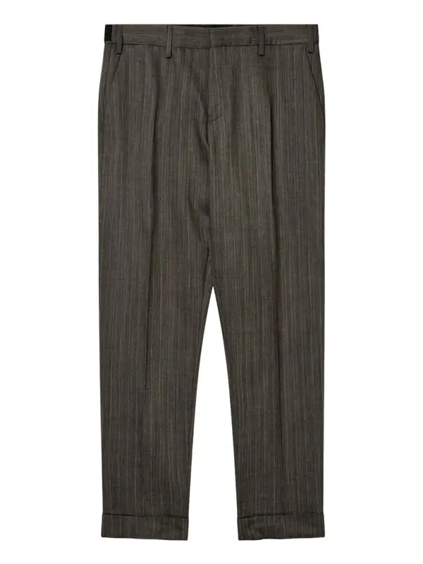 Dries Van Noten Dress Trousers With Cuffed Hems - Black
