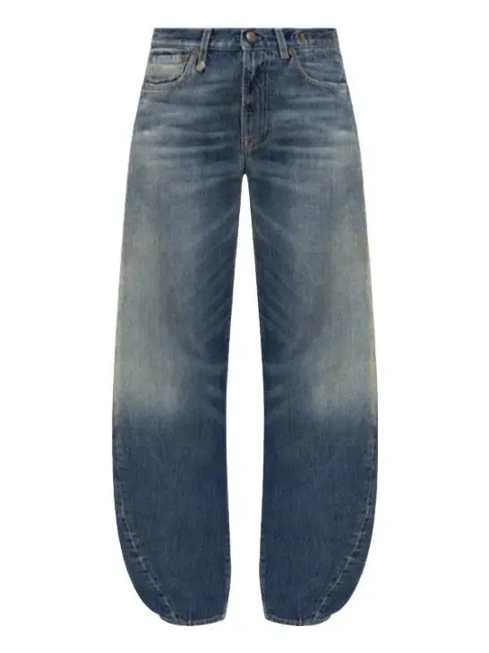 R13 Faded Wide-leg Jeans - Blue