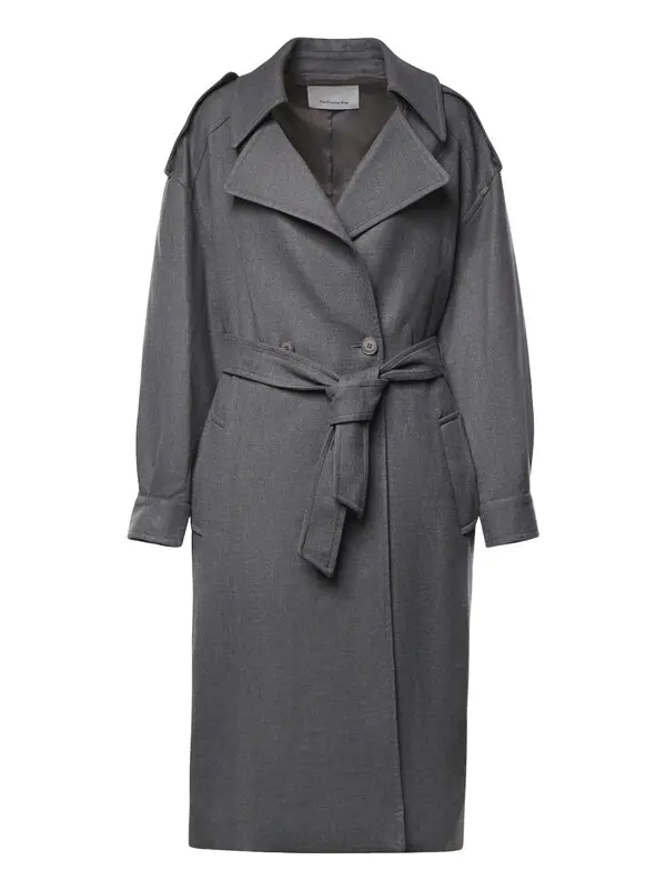 THE FRANKIE SHOP Belted Double-breasted Coat - Black