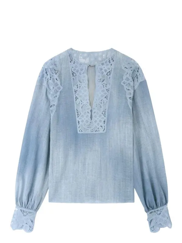 Ermanno Scervino Long-sleeve Blouse - Blue