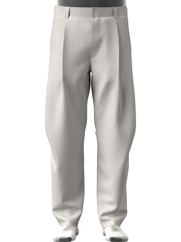 DIESEL® Pleated Loose Trousers - Gray