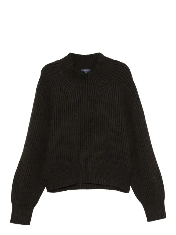 Soeur Half-turtleneck Ribbed Sweater - Black
