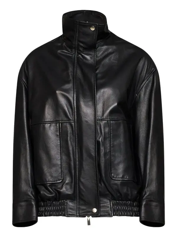 KAOS Stand Collar Zip Jacket - Black