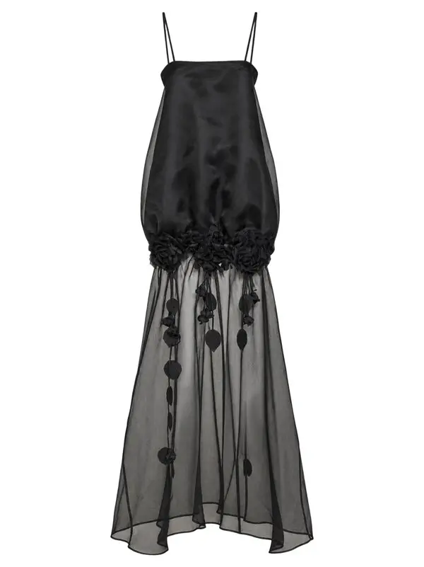 Giuseppe Di Morabito 3d Floral Gown - Black