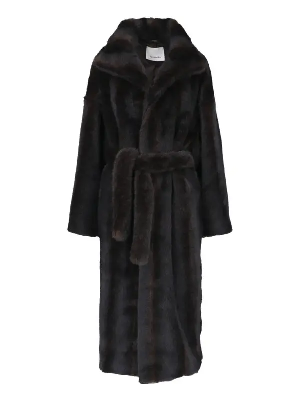 THE FRANKIE SHOP Belted Coat - Black