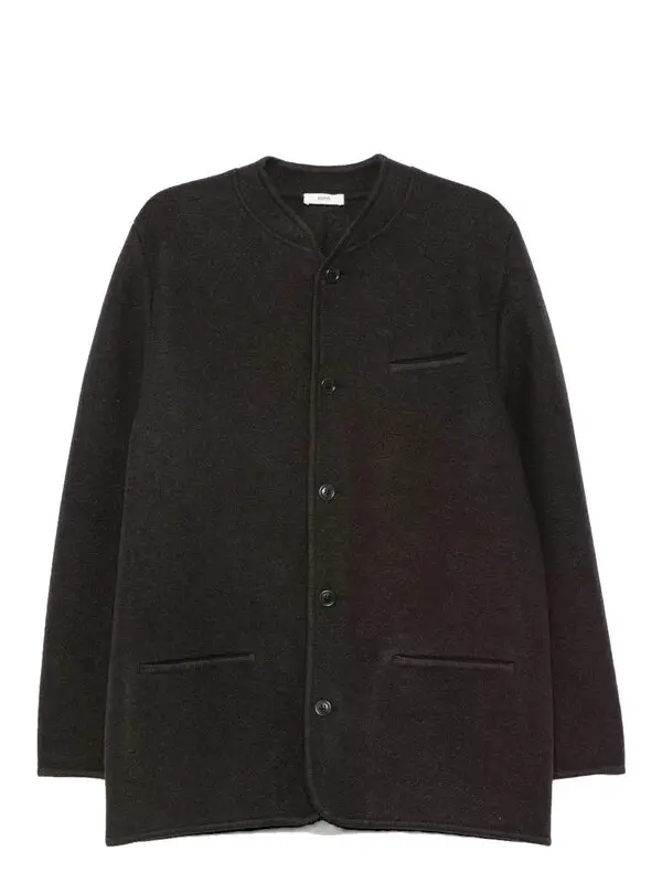 RIER Walker Felted Collarless Jacket - Grey