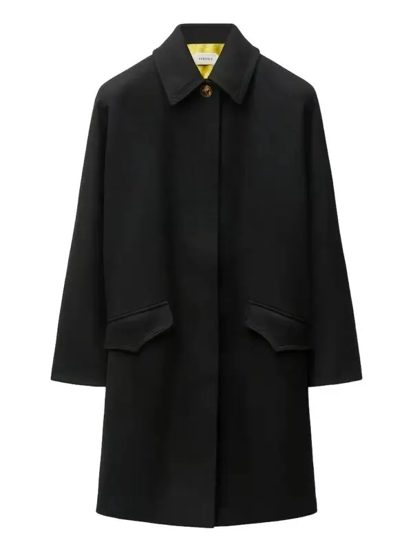 Versace Medusa Button-fastening Coat - Black
