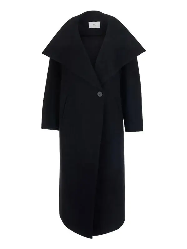 TELA Scott Button-fastening Coat - Black