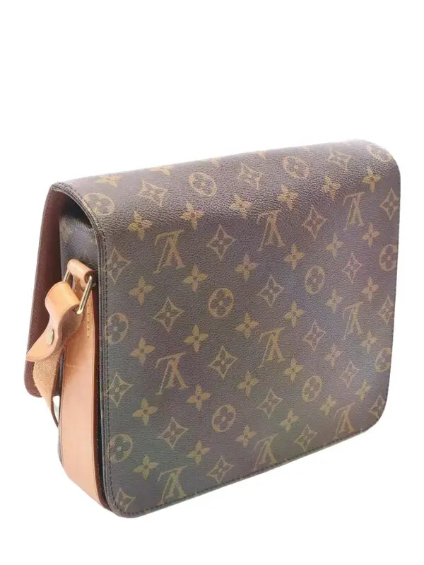 LOUIS VUITTON 1996 Gm Cartouchière Monogram Cross Body Bag - Brown