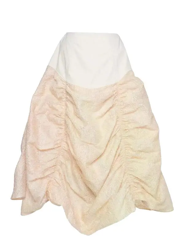 MULLER OF YOSHIOKUBO Relief Balloon Midi Skirt - Neutrals