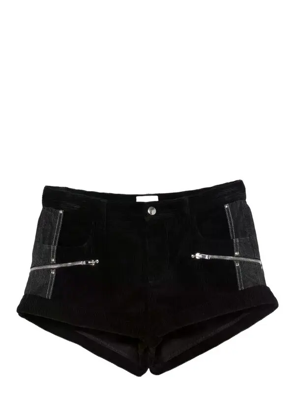 Isabel Marant Étoile Rolna Corduroy Zip-detail Shorts - Black