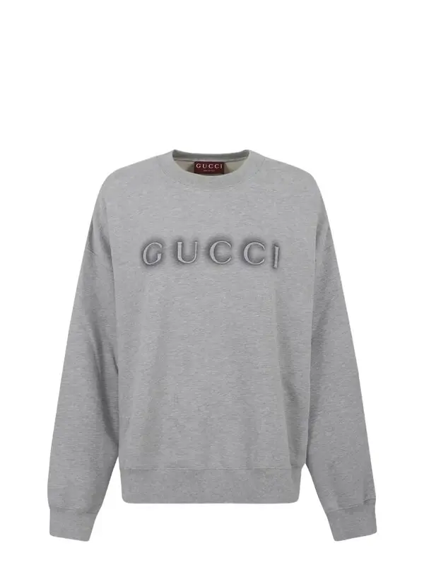 Gucci Logo-embroidered Sweatshirt - Grey