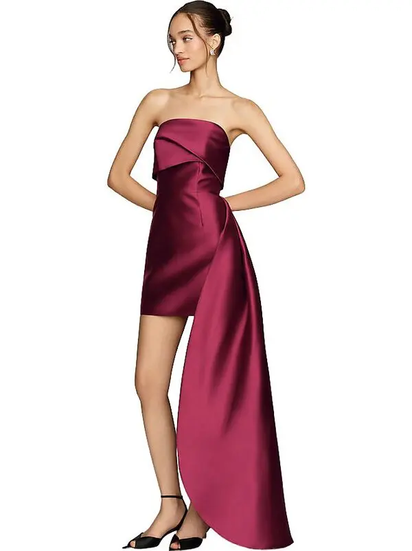 HUTCH Strapless Tra Mi Dress - Plum