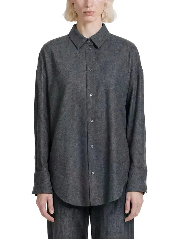 Max Mara Wool Flannel Shirt - Grey
