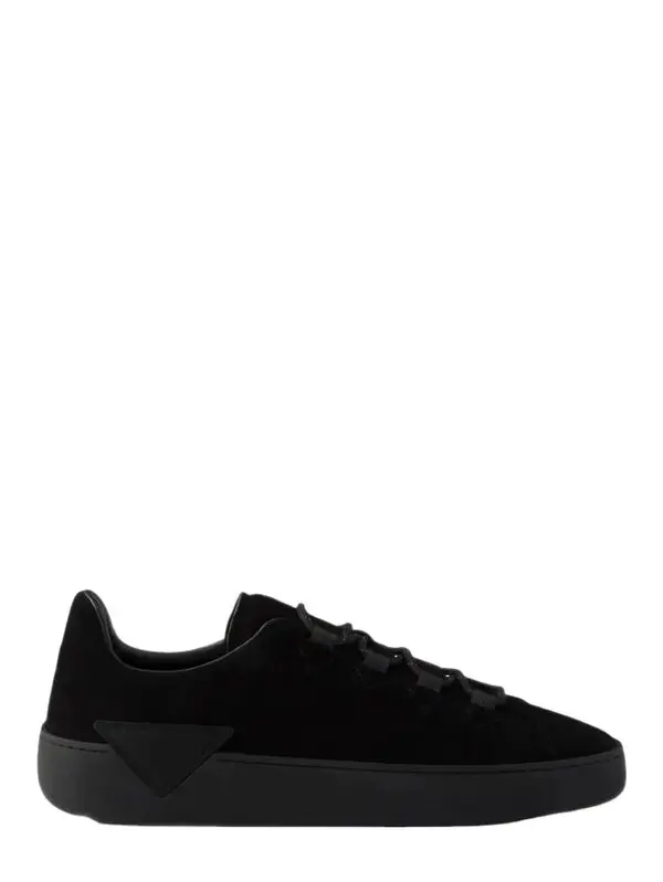 Prada Court Suede Sneakers - Black