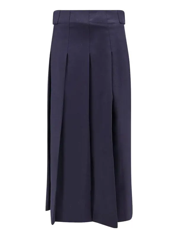SEMICOUTURE Button Detail Pleated Skirt - Black