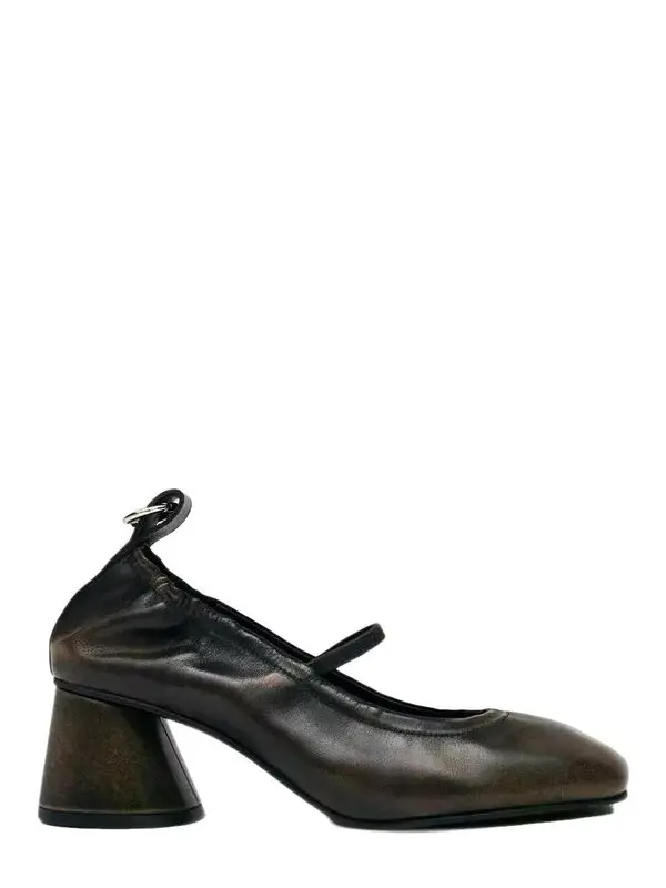 ALOHAS Rhiane Distressed-effect Leather Pumps - Brown