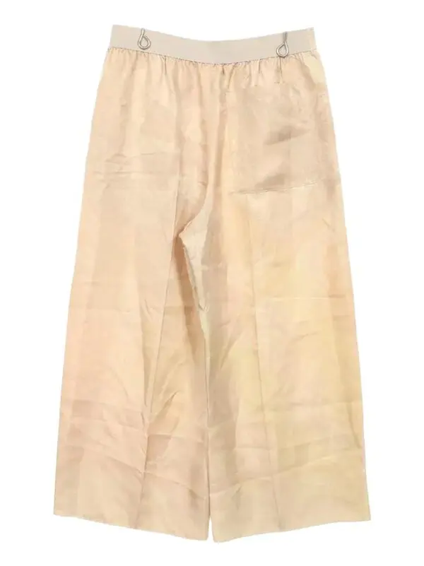 Hermès 2010s Center-press Wide-leg Trousers - Neutrals