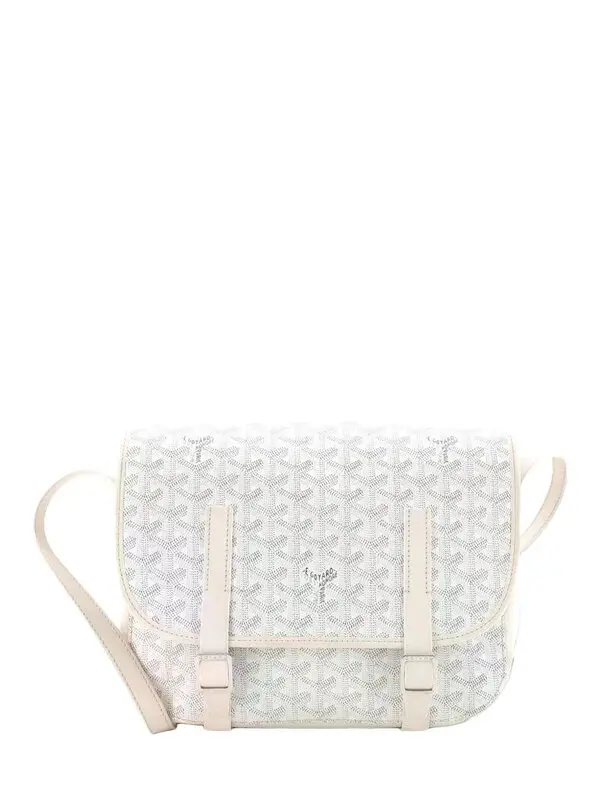 Goyard Belvedere Messenger Bag Coated Canvas Mm Crossbody Bag - White