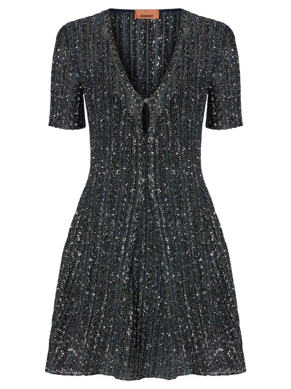 Missoni Lamé Viscose Knit Mini Dress - Multicoloured