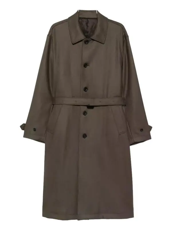 SSSTEIN Melton Belted Wool Coat - Brown