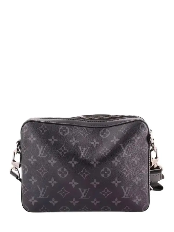 LOUIS VUITTON Trio Messenger Bag Reverse Monogram Eclipse Canvas Crossbody Bag - Black