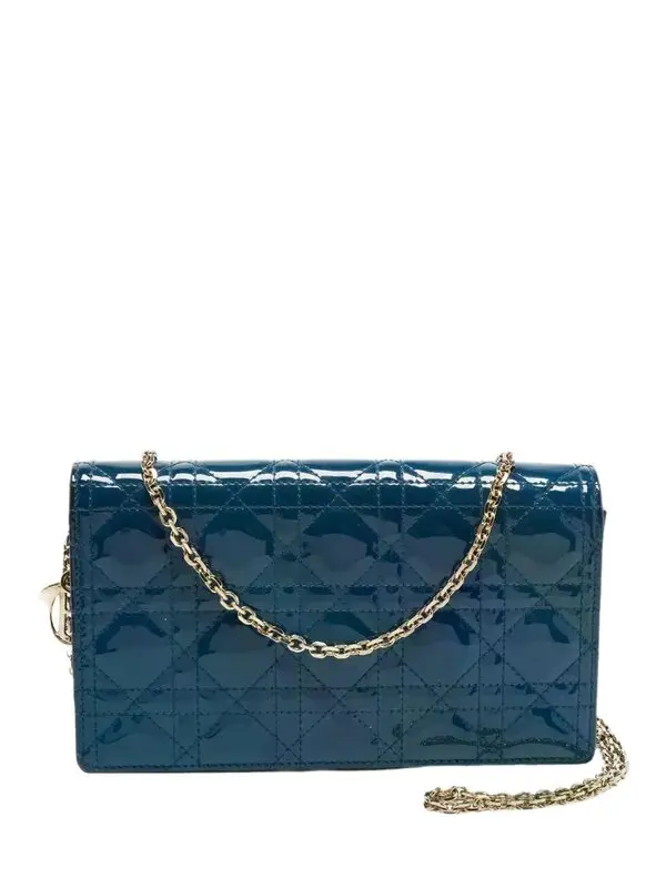 Dior 2021 Lady Cannage Chain Shoulder Bag - Blue