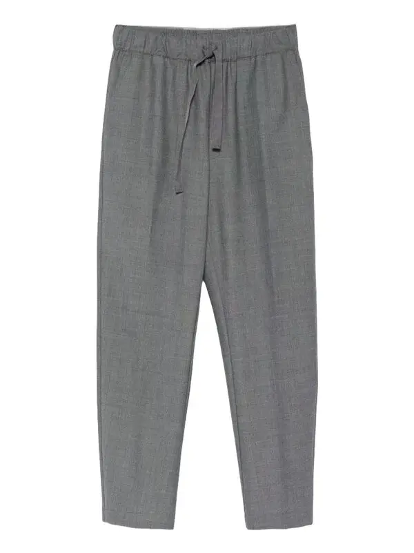SEMICOUTURE Drawstring Straight-leg Trousers - Grey