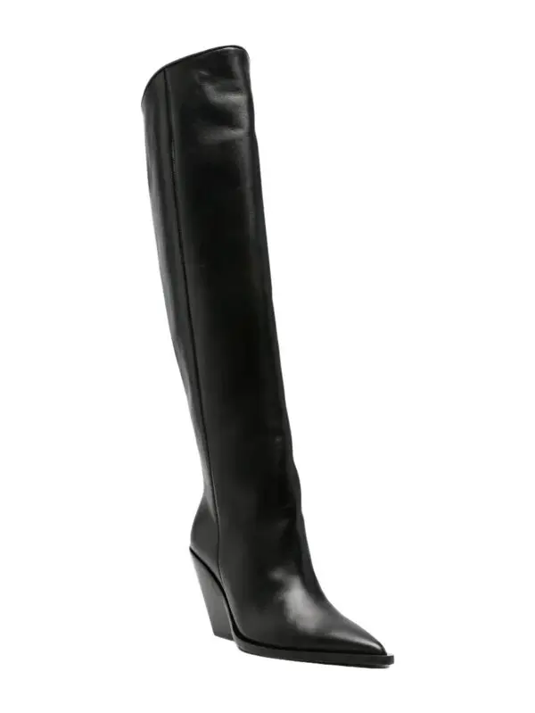SOULIERS MARTINEZ Nevada Pointed-toe Boots - Black