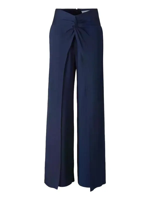 Silvia Tcherassi Twist-detail Wide-leg Trousers - Blue