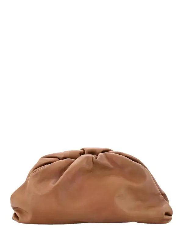 Bottega Veneta The Pouch Leather Teen Clutch Bag - Brown