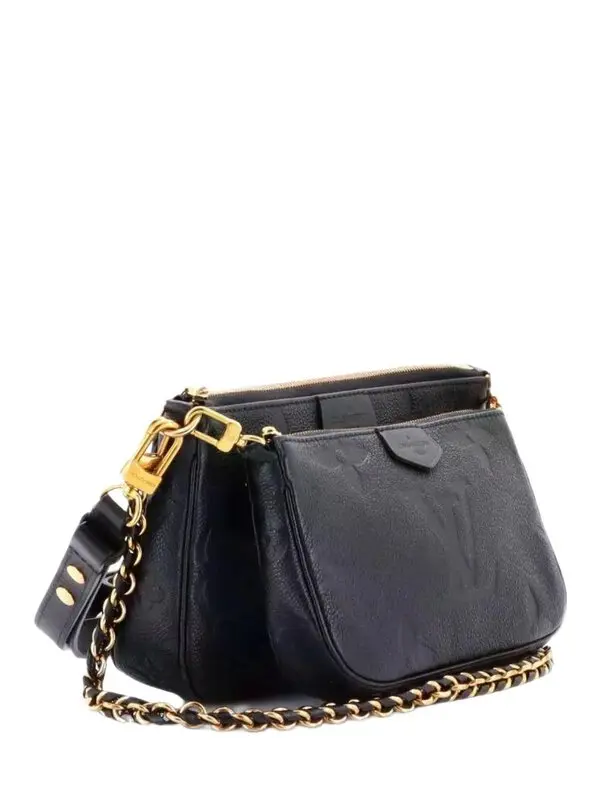 LOUIS VUITTON Multi Pochette Accessoires Monogram Empreinte Giant Crossbody Bag - Black