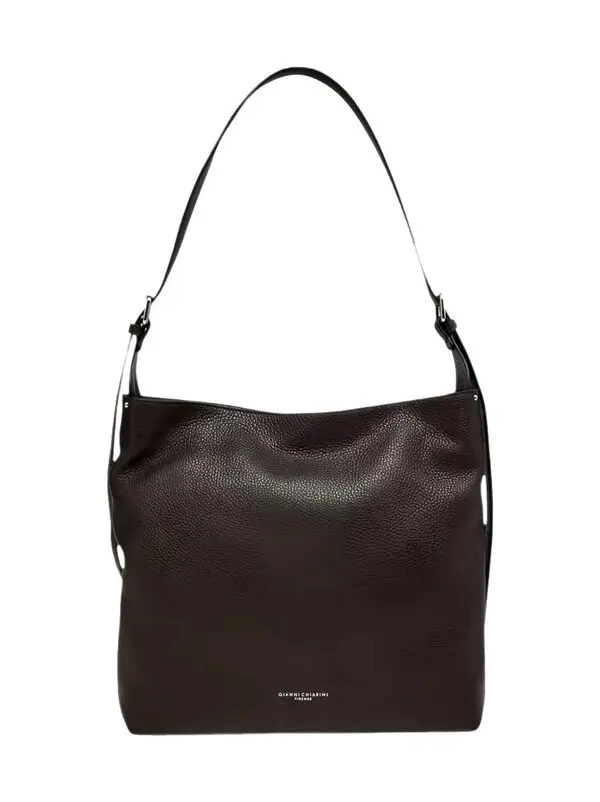GIANNI CHIARINI Barbara Grained Leather Shoulder Bag - Brown