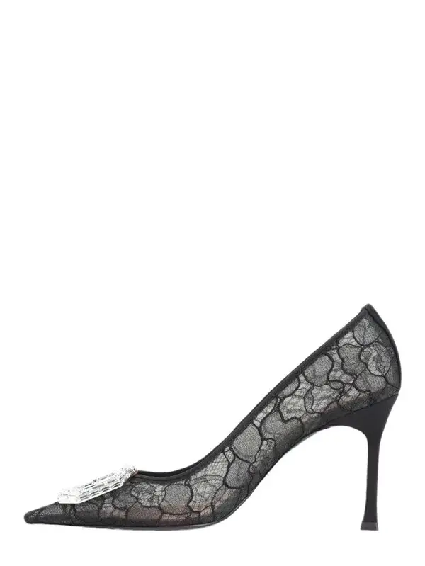 Amina Muaddi Camelia Crystal-embellished Pumps - Black