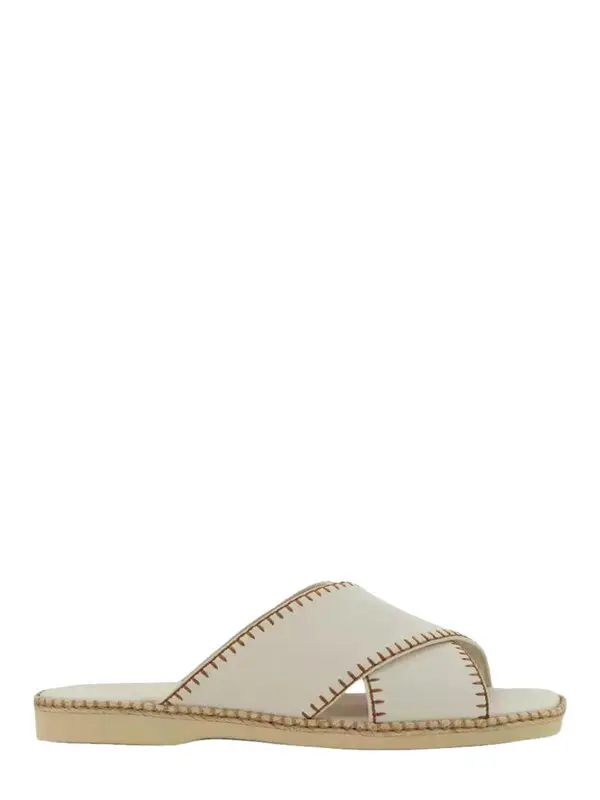 Hogan H660 Crossover Flat Sandals - Neutrals
