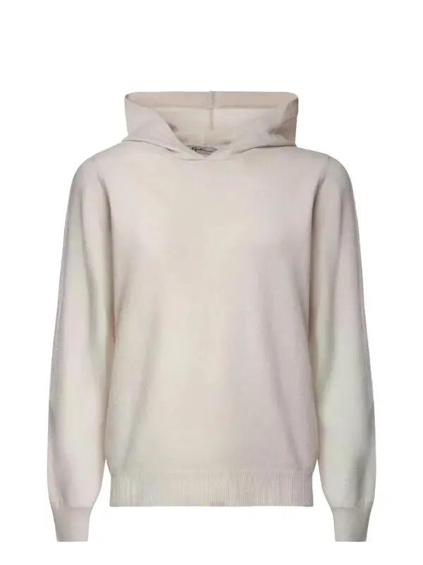 GALIANO Knitted Hoodie - Neutrals