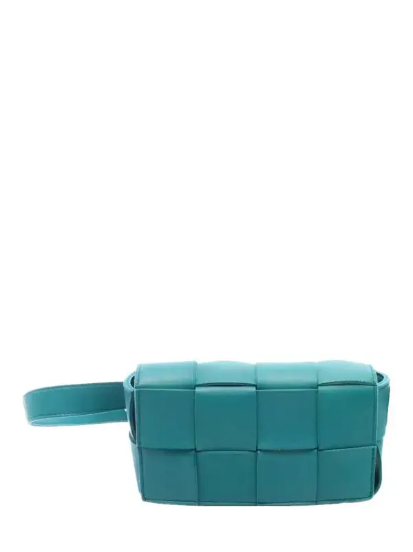 Bottega Veneta 2010s Mini Cassette Maxi Intrecciato Belt Bag - Blue