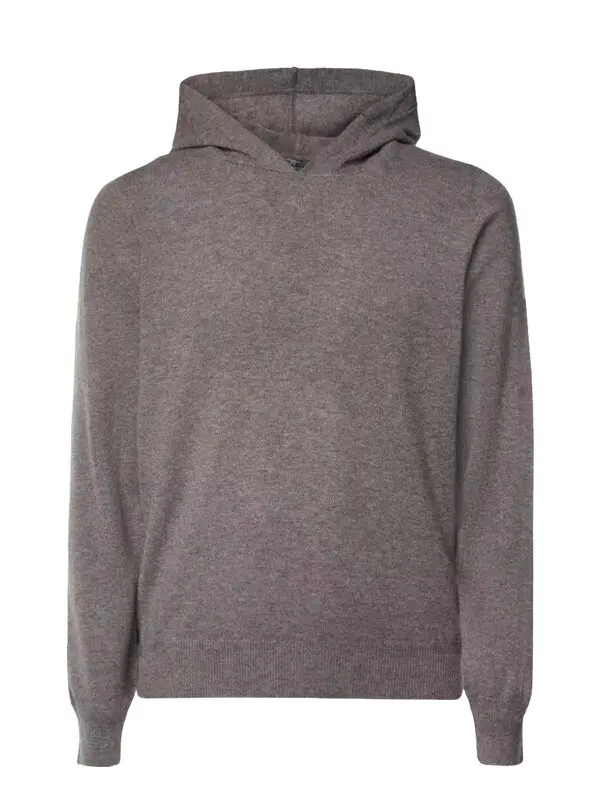 GALIANO Knitted Hoodie - Brown